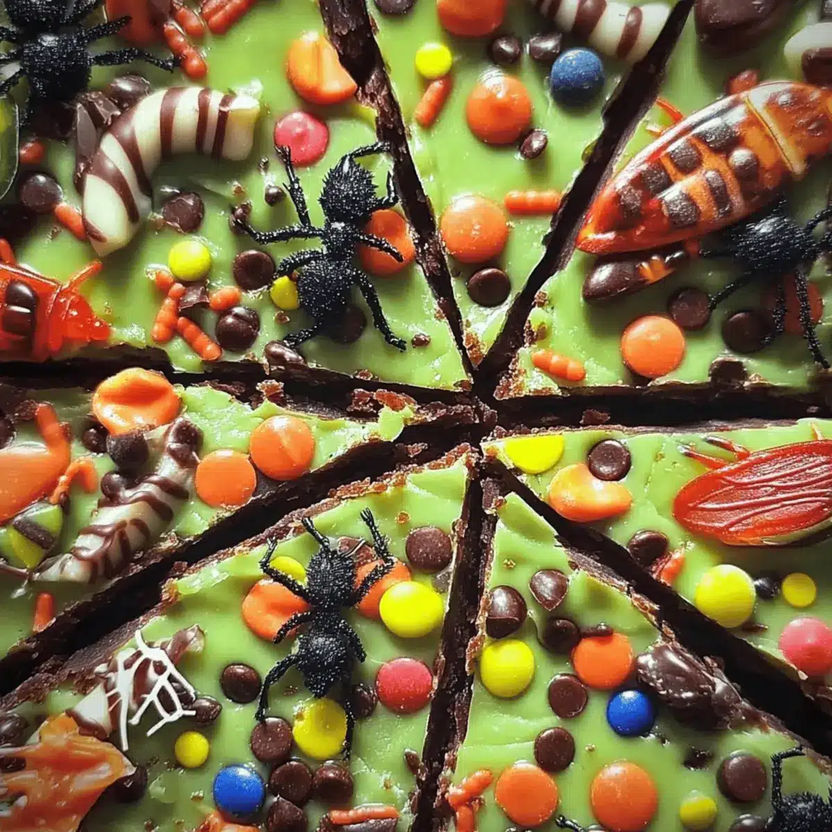 Ultimate Delicious Crunchy Worms and Bugs Halloween Candy Bark