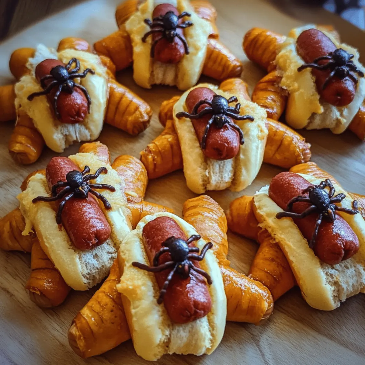 Irresistible Crispy Halloween Hot Dog Spiders Recipe