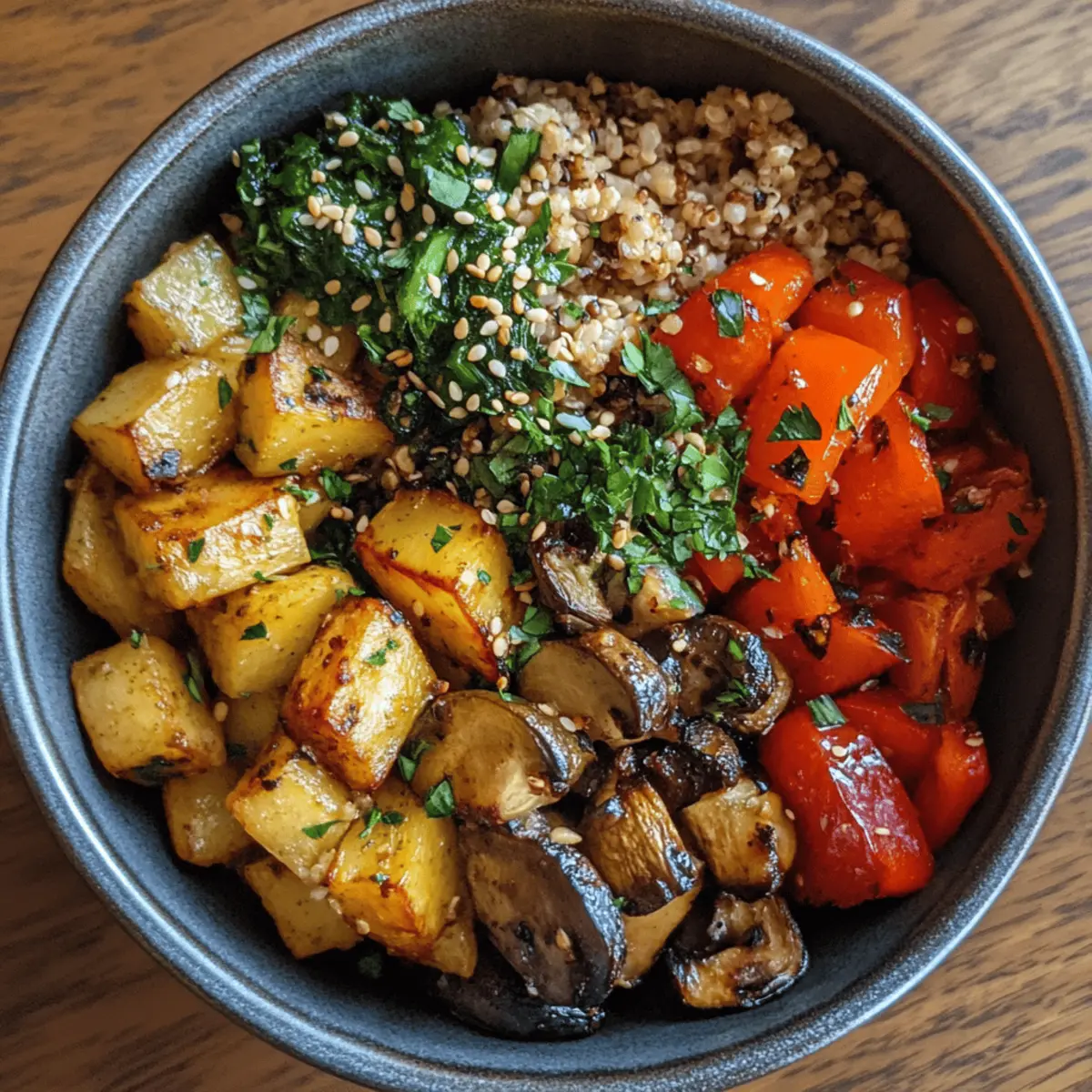 Easy Delicious Roasted Veggie Millet Bowl with Bold Flavors