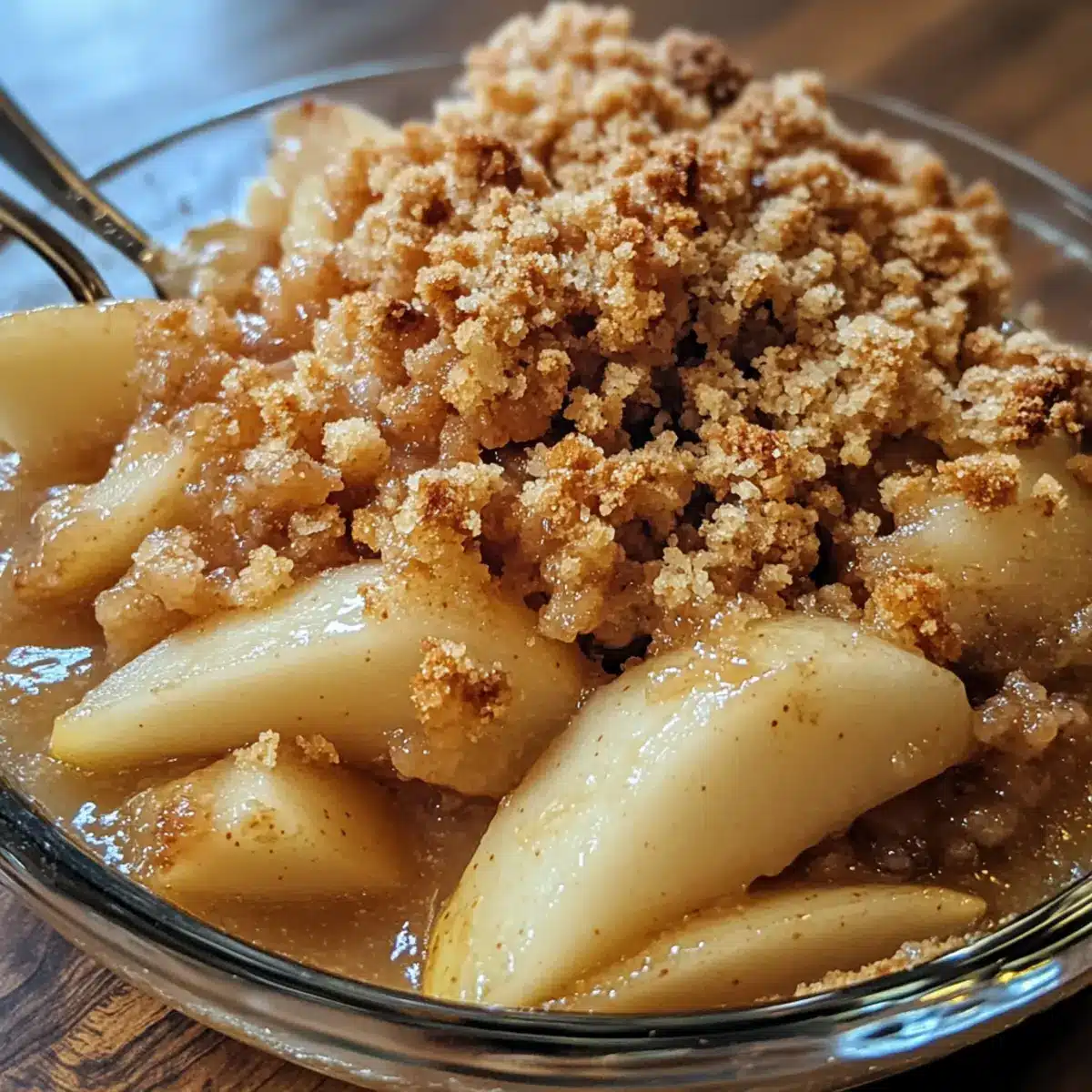 The Ultimate Delicious Brown Sugar Pear Crumble